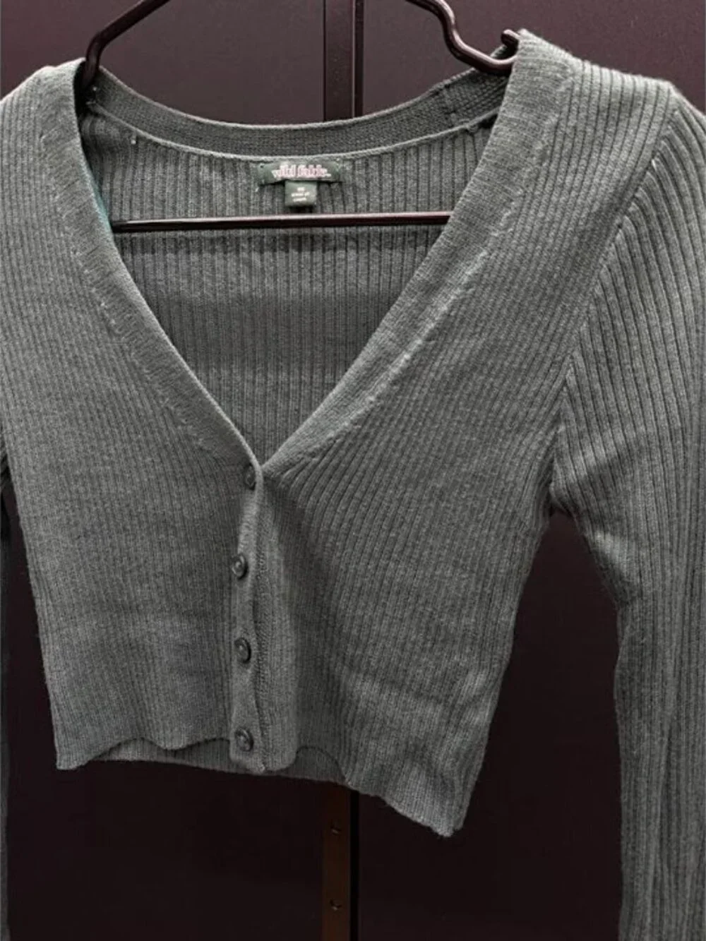 wild fable | Sweaters | Wild Fable Green Ribbed Cropped Cardigan ...